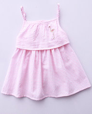 China 2-36 month baby  summer of pure cotton skirt with shoulder-straps Stripe embroidery princess dress supplier