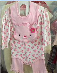 China 3piece  newborm cotton long sleeve pajamas supplier