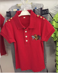 China Childern Cotton Red  Polo supplier