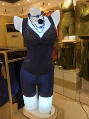 China Fahion v-neck  lace fabric bodysuit supplier