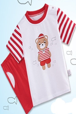 The boy suit with short sleeves Baby clothes cute baby supplier