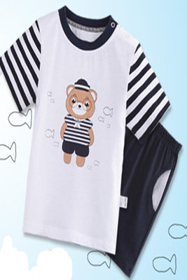 The boy suit with short sleeves Baby clothes cute baby supplier