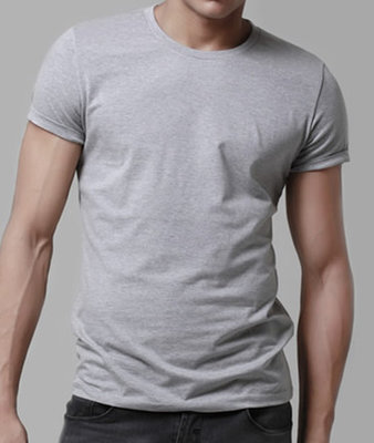 Pure color T-shirt The summer men round collar short sleeve supplier