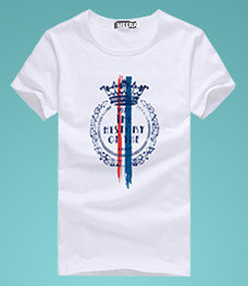 Summer short-sleeved t-shirts men cotton half sleeve T-shirt supplier