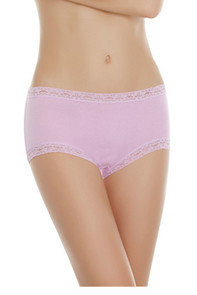 Sexy lace pure cotton high waist pants carry buttock, waist non-trace pants supplier