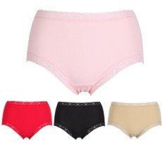 Sexy lace pure cotton high waist pants carry buttock, waist non-trace pants supplier