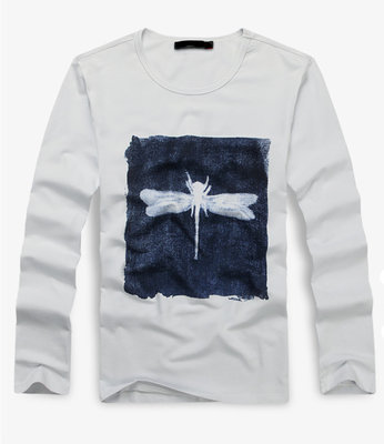 Men's fashion micro play round collar printed t-shirts supplier