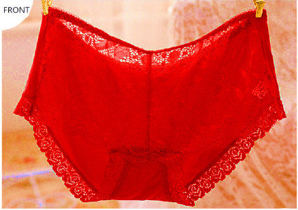 Underwear lady seduction transparent lace fabric waist pants girl seduction supplier
