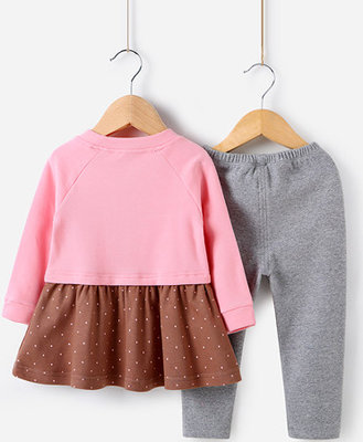 Baby outdoor clothing girls spring long-sleeved children's clothes baby girls spring suits supplier