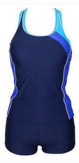 Ms leisure fission boxer swimming trunks vest hot spring color matching swimwear supplier