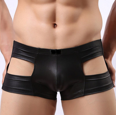 Men's leather paint imitation leather toning sexy underwear low waist supplier