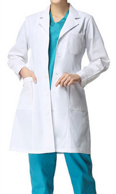 White long-sleeved doctors female nurse pharmacy overalls uniform students suit experiment supplier