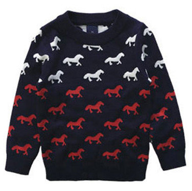 Kid sweaters children's clothing with thick round collar boy's sweater supplier