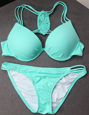 Pure color fashion sexy black bikini, bubble hot spring bathing suit the ABCD cup supplier