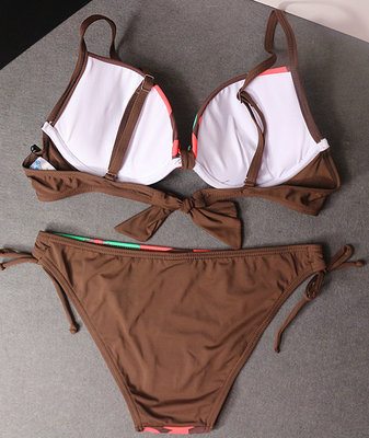shoulder belt swimsuit, lady's triangle bikini, D cup bikini, very hot drill Bikini supplier