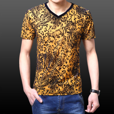 Men's v-neck T-shirt men shirt sale for USA and Europe supplier