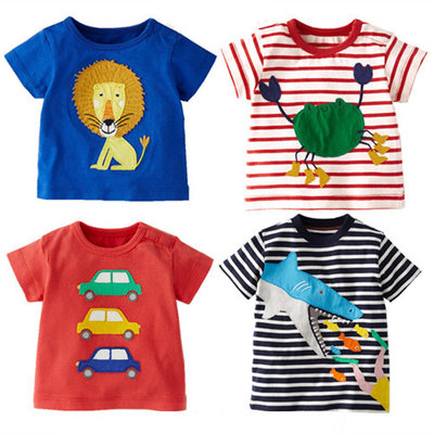 Kids T-shirt boys cartoon shirt cotton casual short-sleeved T-shirt supplier