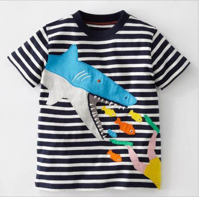 Kids T-shirt boys cartoon shirt cotton casual short-sleeved T-shirt supplier