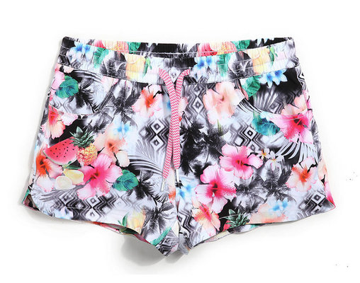 The new print beach pants for girl shorts comfortable exercise beach boardshorts for women supplier