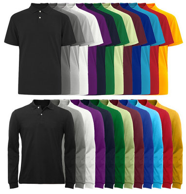 OEM Colorfast Preshrunk Cotton Custom Mens Polo Shirts supplier