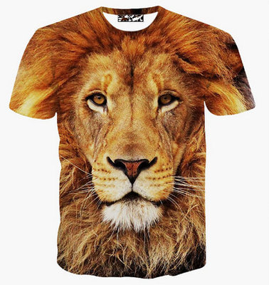 Fashion Clothing Latest New Lion 3d Tshirt Wholesale Lion 3d T shirt For Men supplier