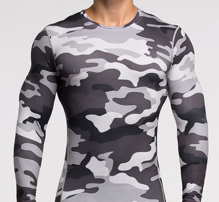 Men Long Sleeve Sports Tight T Shirts Running T-Shirts Fast Drying Muscle Gym clothing supplier