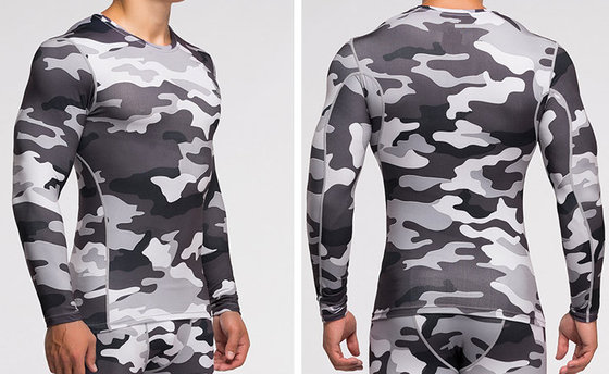 Men Long Sleeve Sports Tight T Shirts Running T-Shirts Fast Drying Muscle Gym clothing supplier