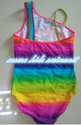 Rainbow printed kids girl swimsuit sexy kids beach wear baby fashion bikini supplier