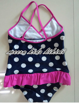 Sweet kids girl swimwear dot print one piece swimsuit love baby bikini supplier