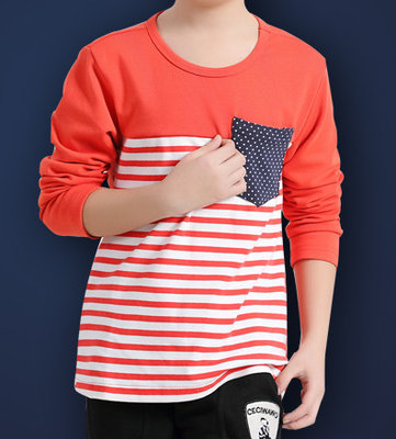 Hiht quality stripe T-shirt cotton polo T-shirt children's wear garment cheap price supplier