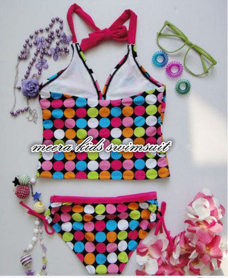 Dot printed baby girl bikini sweet swimwear for baby meera fashion underwear supplier