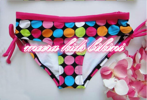 Dot printed baby girl bikini sweet swimwear for baby meera fashion underwear supplier