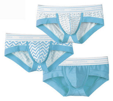 Two piece packaging men's underwear U convex pouch briefs fashion printing wen boxer supplier