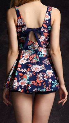 Swimsuit female conservative skirt conjoined cover the belly show thin steel bracket toget supplier
