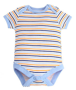 Perfect plain baby rompers Stripe pattern Bodysuits for baby apparel supplier