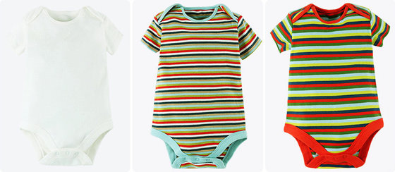 Perfect plain baby rompers Stripe pattern Bodysuits for baby apparel supplier