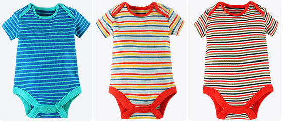 Perfect plain baby rompers Stripe pattern Bodysuits for baby apparel supplier