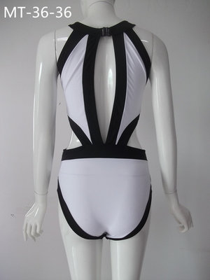 Discount Women Tankini swimwear, Black and white collocation swimsuit supplier