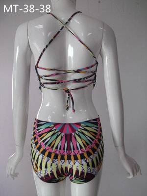 Beautiful pattern swimwear for women， hot sale naked back swimwear supplier
