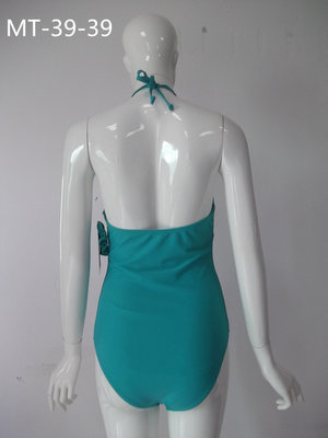Discount plain swimwear for women,Green, swimsuit, warp knitting swimsuit, bare back swims supplier