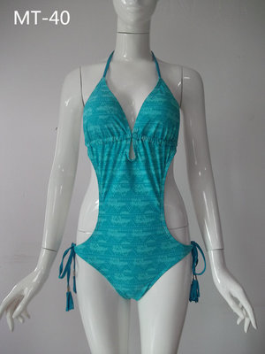 Fashion sexy bikinis for women，green swimwear， naked back swimsuit supplier