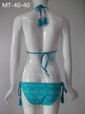 Fashion sexy bikinis for women，green swimwear， naked back swimsuit supplier