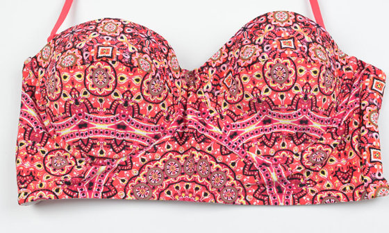 Fashion Red printing flowers high waist swimwear for women pool party Sexy Bikini supplier