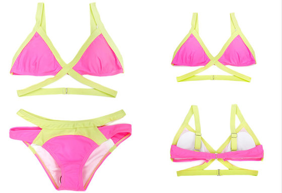 Hot sale Pink Color Two-piece Sexy  Bikini low-waistline Bikini supplier