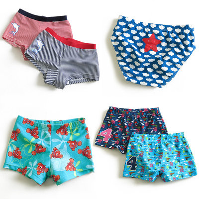 4 to12 years Childern Swimming trunks print beachwear supplier