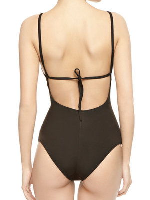 Fashion Backless style one piece swimwear nylon fabric for women hot sale supplier