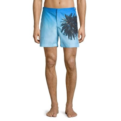 The leaves of printing Swim trunk for men supplier