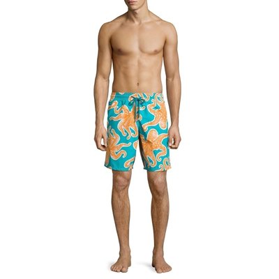 Hot sale Octopus printing men\'s swimwear beach shorts supplier