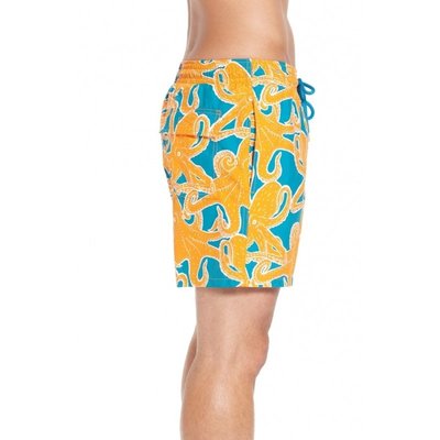 Men swim shorts yellow Octopus printing supplier