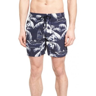 Black printed for men swim pants supplier